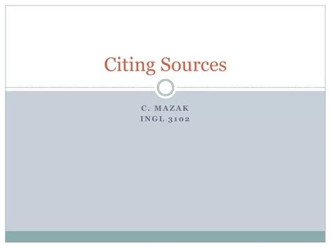 PPT Citing Sources PowerPoint Presentation Free Download ID 2803922