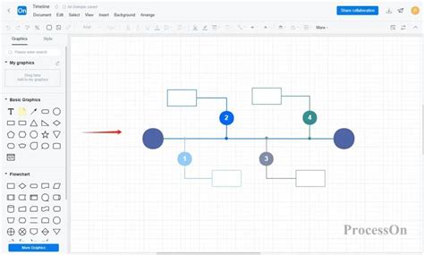 How To Draw A Timeline Teach You How To Draw A Good Looking Timeline In Two Steps Processon