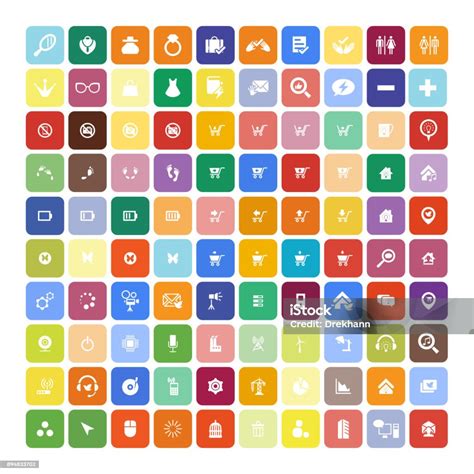 100 の普遍的なアイコンのセットですビジネスインターネットweb デザイン アイコンセットのベクターアート素材や画像を多数ご用意