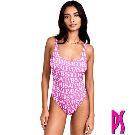Versace Designer Monogram Swimsuit Pink ®pink Sugar Bikini