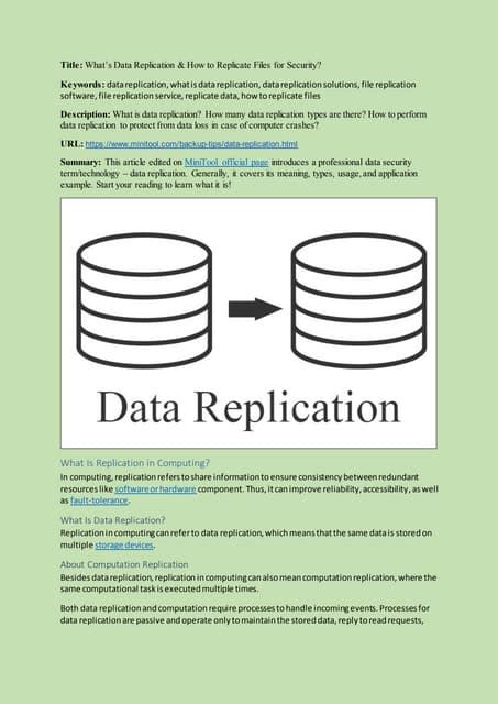 Data Replication Docx