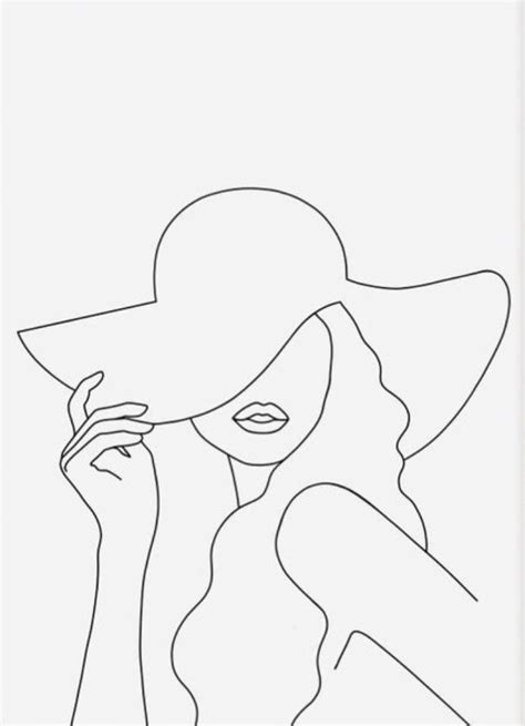 Woman Line Art Simple Prints Minimalist Home Decor Minimalist Art Black
