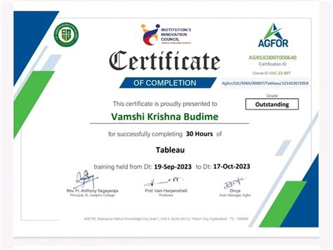 Completed Tableau Course With Data Visualization Vamshi Krishna
