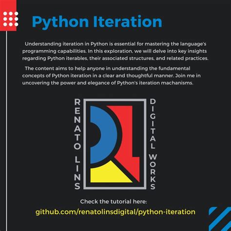 renato lins on linkedin python iterations coding programming techlearning