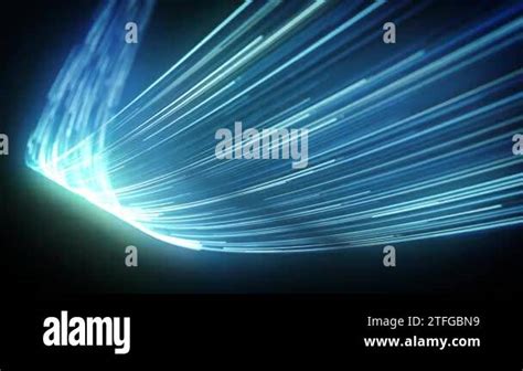 Abstract Light Fiber Strings Flowing Background Loop 4k Animation Of