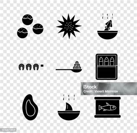 타코야키 성게 문어 홍합 상어 지느러미 수프 통조림 생선 구운 스테이크 캐비어를 숟가락 아이콘으로 설정합니다 벡터 0명에 대한 스톡 벡터 아트 및 기타 이미지 Istock
