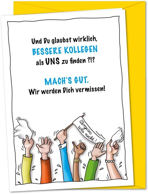 XXL Abschiedskarte Kollegen A4 Klappkarte Groß Karte zum Abschied