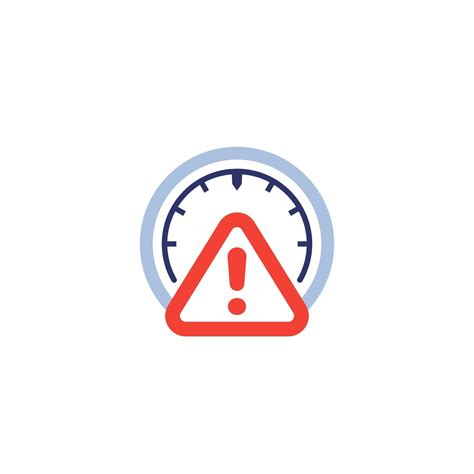 Meter And Warning Icon On White 2957243 Vector Art At Vecteezy