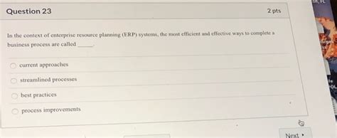 solved question 23 2 pts in the context of enterprise