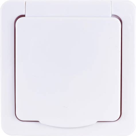 Одноместная розетка Iek с заземляющим контактом с крышкой для открытой установки РСб20 3 ГПБб