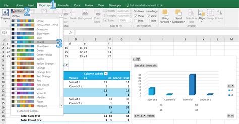 excel color template