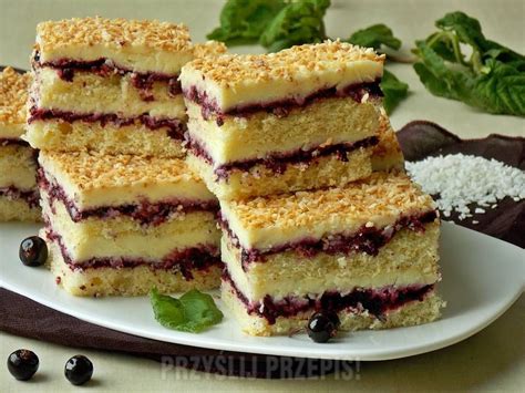 Kokosowe ciasto z czekoladą i porzeczkami Ricetta