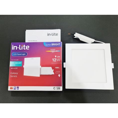 Jual IN LITE LED Panel 12W 12 WATT Square IB Inbow Ditanam INPS 628S