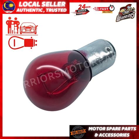 MOTORCYCLE TAIL LAMP BULB AUTO REAR BULB PC S V W RED MENTOL LAMPU BELAKANG MERAH