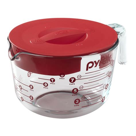 Pyrex® 8 Cup Measuring Cup W Red Lid Shop World Kitchen