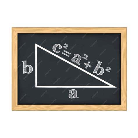 Premium Vector Pythagoras Theorem On Blackboard Vector Eps10