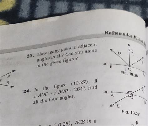 How Many Pairs Of Adjacent Angles In All Can You Name In The Given Figur