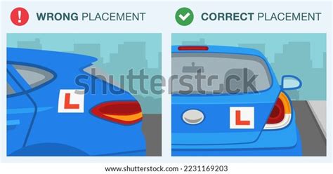 Car Driving Practicing Correct Incorrect Learners Stock Vector Royalty