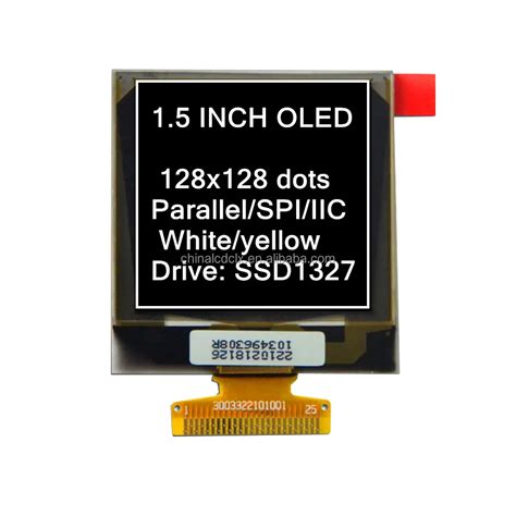 15นิ้ว Spi I2c 25pin สีขาว Ssd1327 128x128หน้าจอแสดงผล Oled Buy หน้า