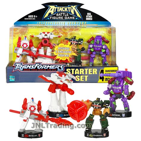 Year 2006 Attacktix Transformers Series 4 Pack Figure Starter Set Ro