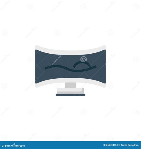Monitor Vector Icon Computer Component Icon Flat Style Perfect Use For Logo Presentation