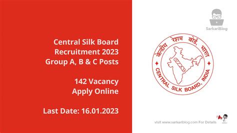 Central Silk Board Recruitment 2023