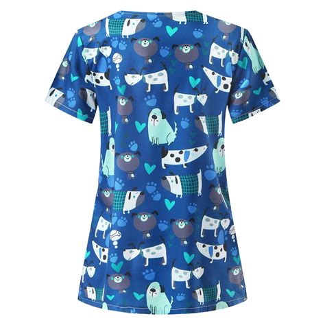 Ce03 Women Short Sleeve V Neck Tops Nursing Worki Vicedeal