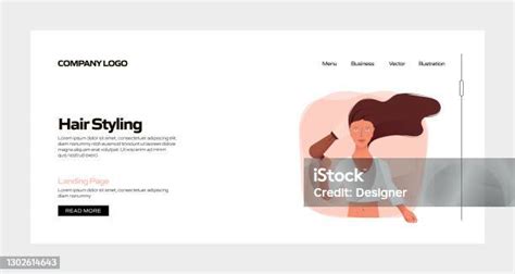 플랫 만화 스타일의 헤어 스타일링 컨셉 다채로운 벡터 일러스트레이션 미용 바디 케어 및 화장품 관련 현대 벡터 일러스트 사이트