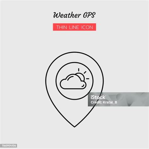 얇은 선 아이콘 기호 날씨 Gps 태양 구름 위치 핀 고립 된 평면 윤곽선 벡터 디자인 0명에 대한 스톡 벡터 아트 및 기타 이미지 Istock
