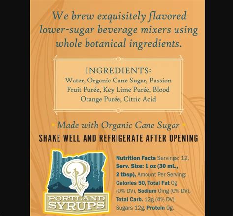 Citrus Passion Fruit Syrup Shop Our Favorites