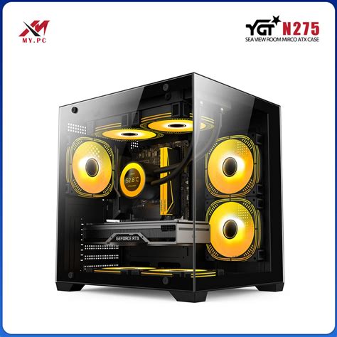 Ygt N275 Sea View Room Chassis Micro Atx Black Gaming Case Lazada Ph
