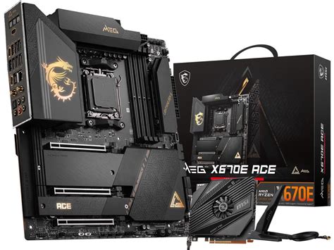 Msi Meg X670e Ace Am5 E Atx Amd Motherboard Newegg Ca