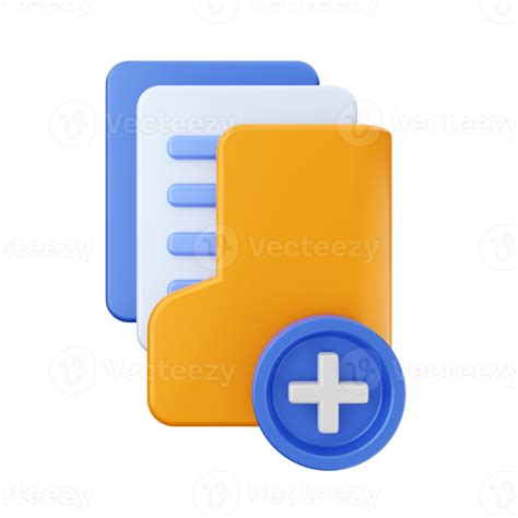 3d file add new folder icon illustration 22030590 png