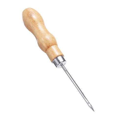 Threading Awl Tool Wooden Handle Leather Canvas St Vicedeal