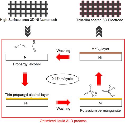Schematic View Of The Liquid Ald Process For Coating Amorphous Mno 2 On