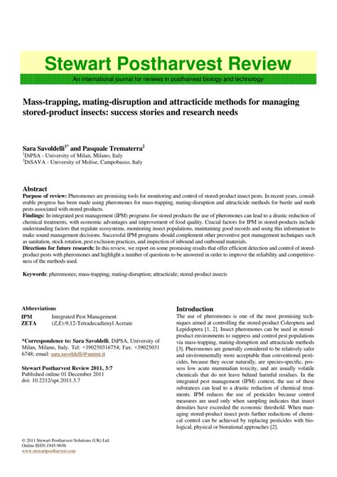 Pdf Mass Trapping Mating Disruption And Attracticide Methods For