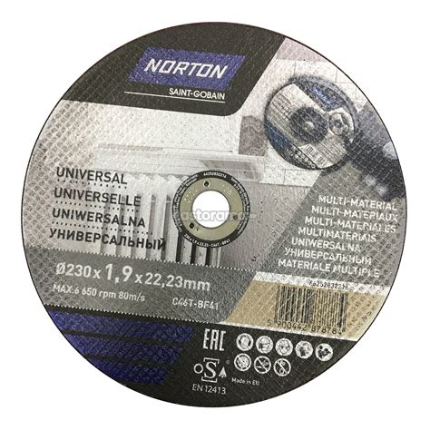 Круг отрезной универсальный Norton Vulcan 230 x 1,9 x 22,23 мм купите ...