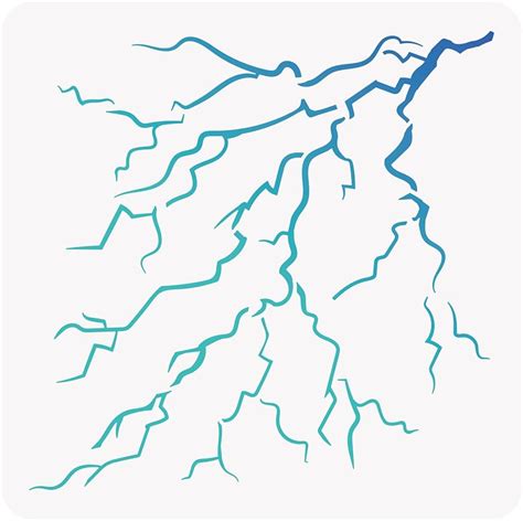 Benecreat Lightning Bolt Stencil 30 X 30 Cm 12 X 12 Inches Weather