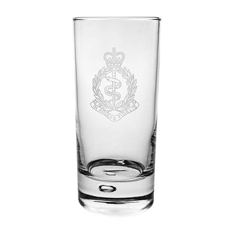 Royal Army Medical Corps Bubble Base Highball Glass