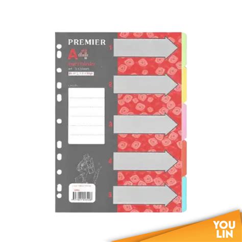 Premier 5 Colour Index Divider Office Supplies Premier 5 Colour Index Divider Office Supplies