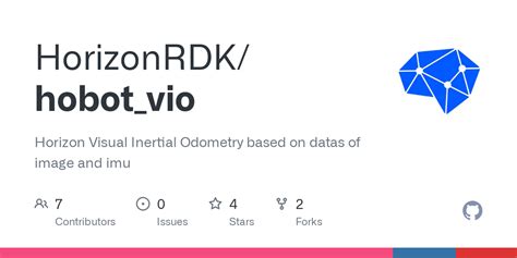 GitHub HorizonRDK Hobot Vio Horizon Visual Inertial Odometry Based On Datas Of Image And Imu