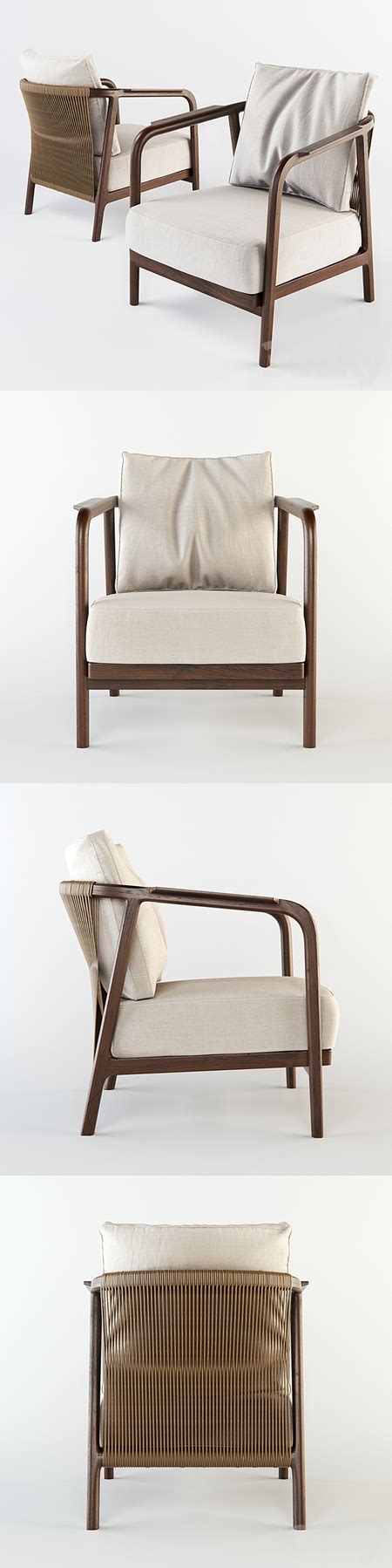 Flexform Crono Armchair Down3dmodels