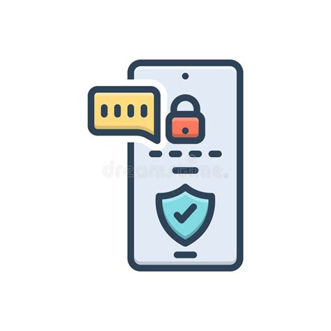 Color Illustration Icon For Verification Checking And Safety Stock Vector Illustration Of