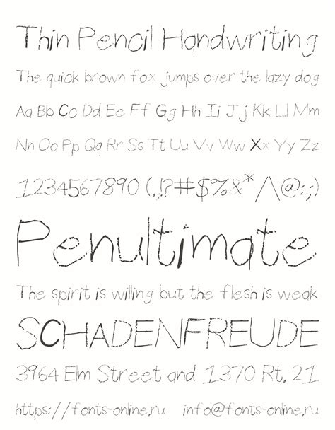 Thin Pencil Handwriting Font