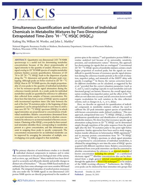 Pdf Simultaneous Quantification And Identification Of Individual
