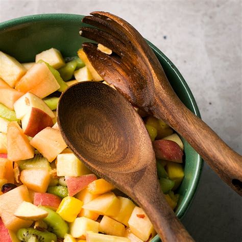 Houten Opscheplepels Rijst Scoop Salade Mengen Lep Grandado