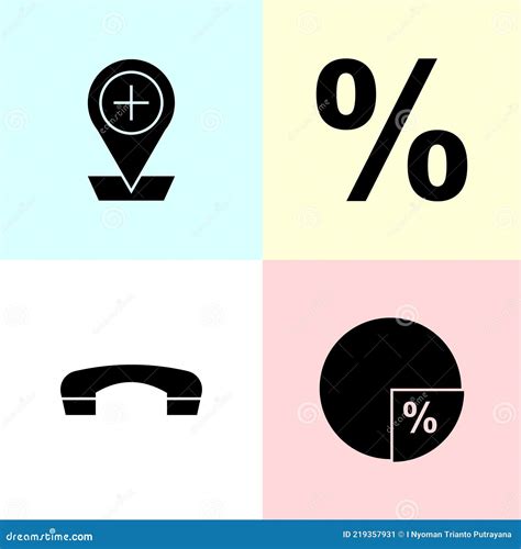 Icon Placeholder Pie Chart Phone Percentage Vector Stock Vector