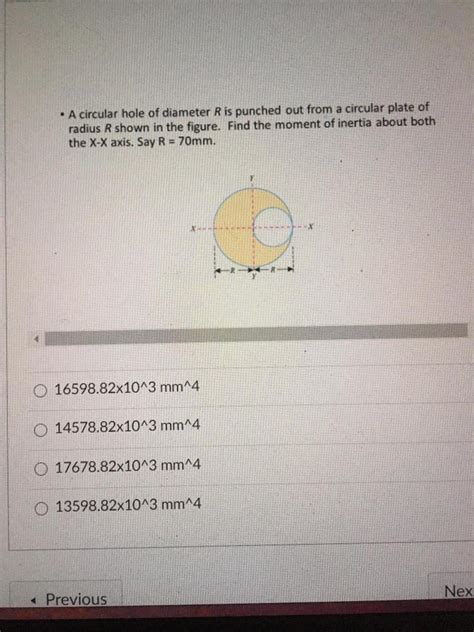 Solved A Circular Hole Of Diameter R Is Punched Out From A