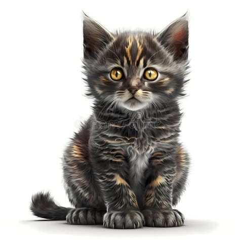 Happy Cute Adorable Kitten Generative Ai Stock Illustration Illustration Of White Adorable