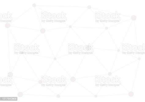 흰색 배경에 부드러운 회색 색상의 점과 선을 연결하는 추상적 인 다각형 개념에 대한 스톡 벡터 아트 및 기타 이미지 개념